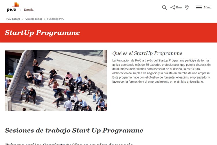 StartUp Programme - Fundación - PwC España